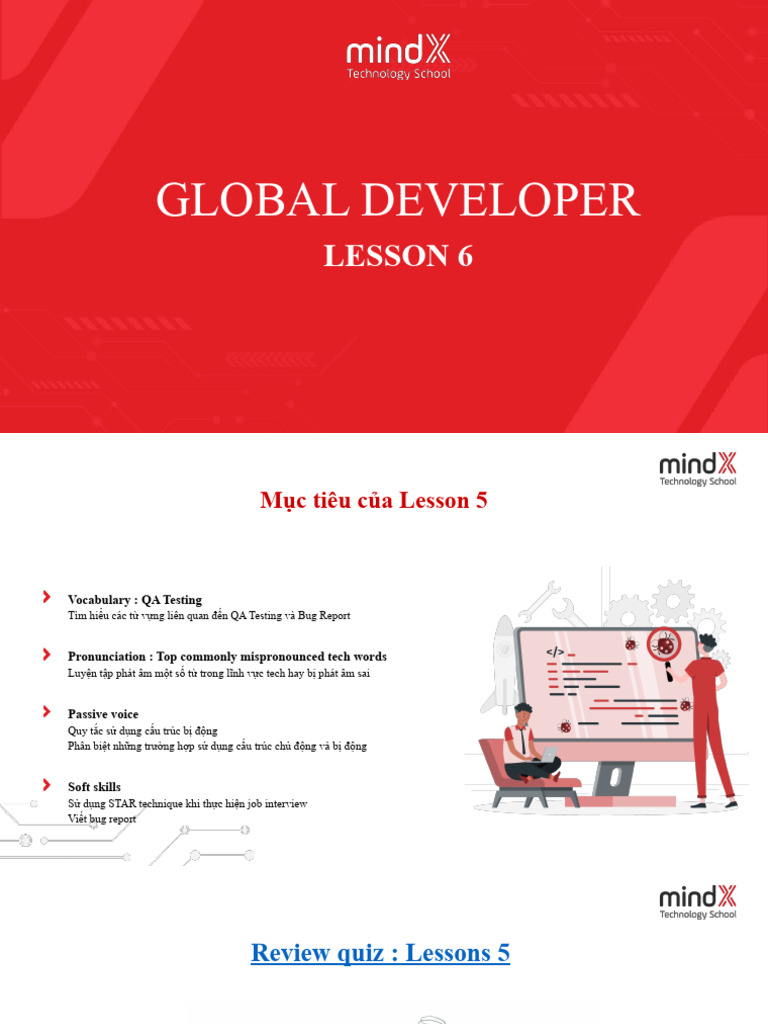 (GlobalDev) (Lesson 6) Slide | PDF | Software Bug | Human Communication