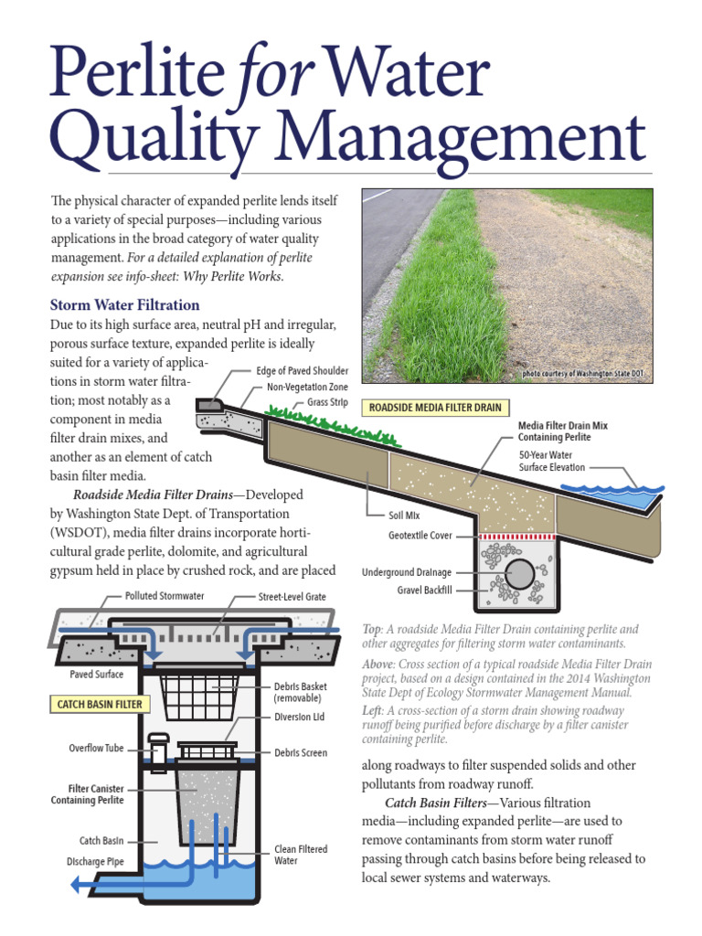 Perlite For Water Quality | PDF | Storm Drain | Filtration