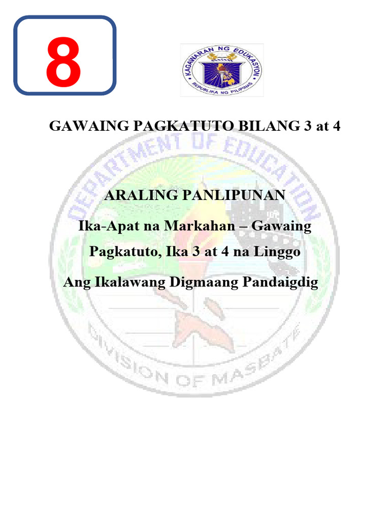 Gawaing Pagkatuto Bilang 3 at 4 | PDF