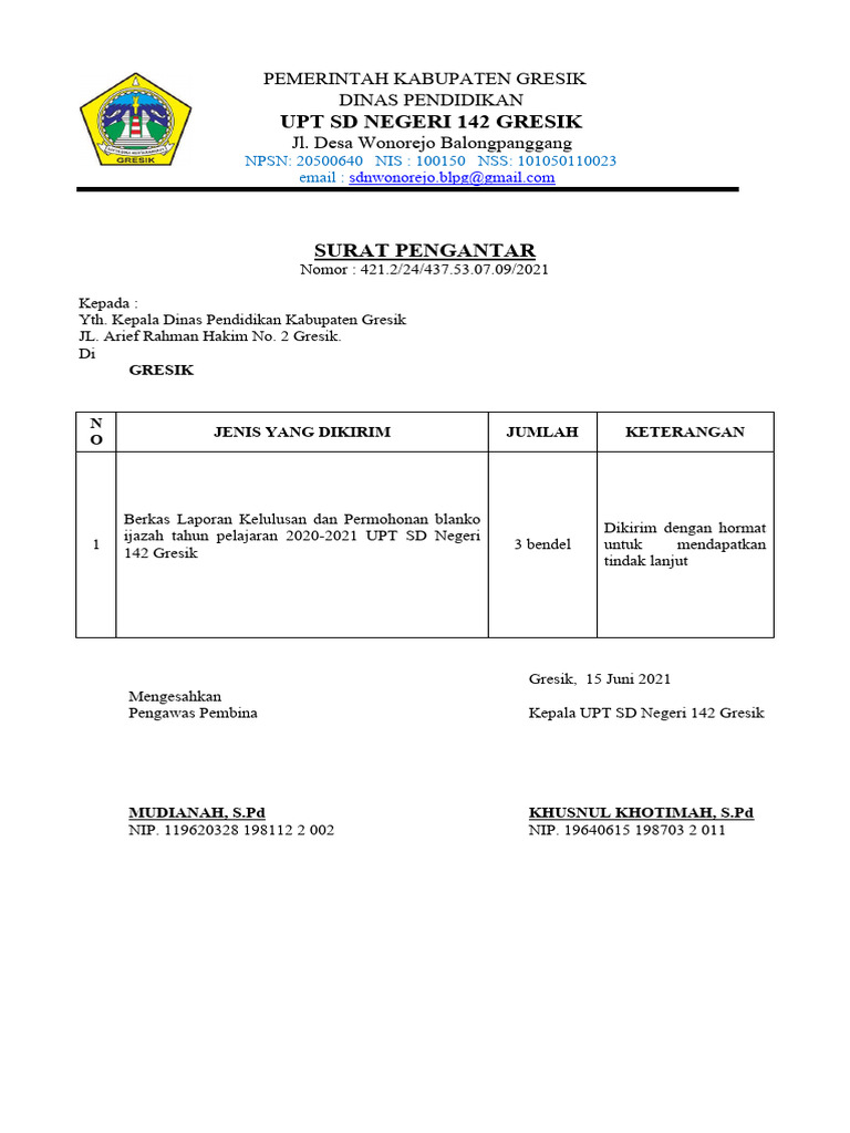Permintaan Blanko Ijazah 2021 | PDF