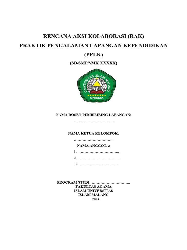 Rencana Aksi PPLK Mahasiswa | PDF