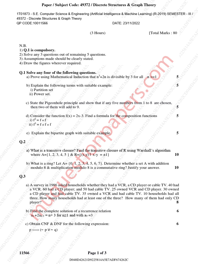Be - Computer Engineering - Semester 3 - 2022 - December - Discrete ... Be - Computer Engineering - Semester 3 - 2022 - December - Discrete ...