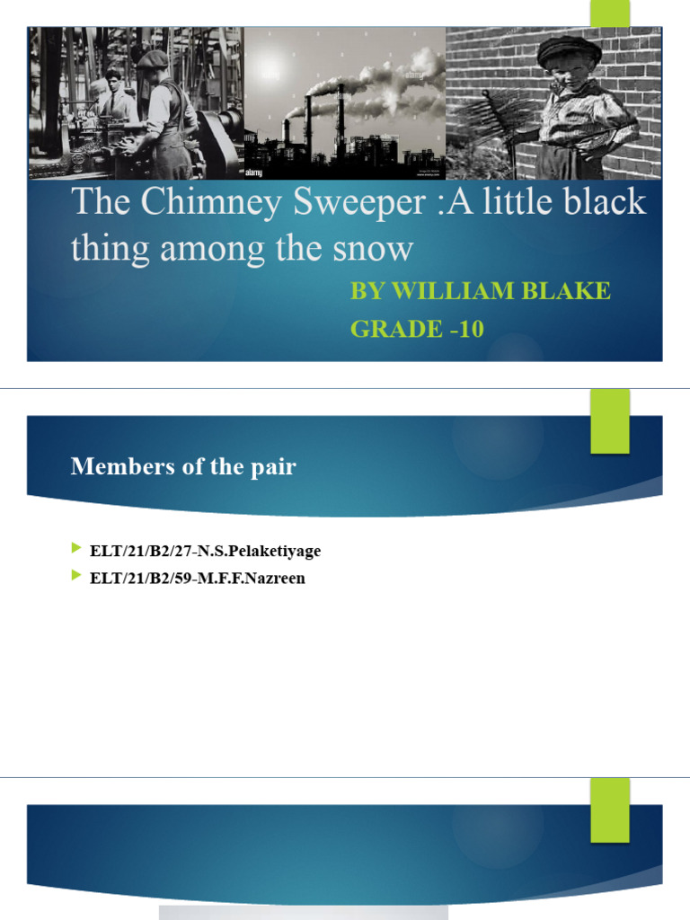 Chimney Sweeper | PDF | William Blake