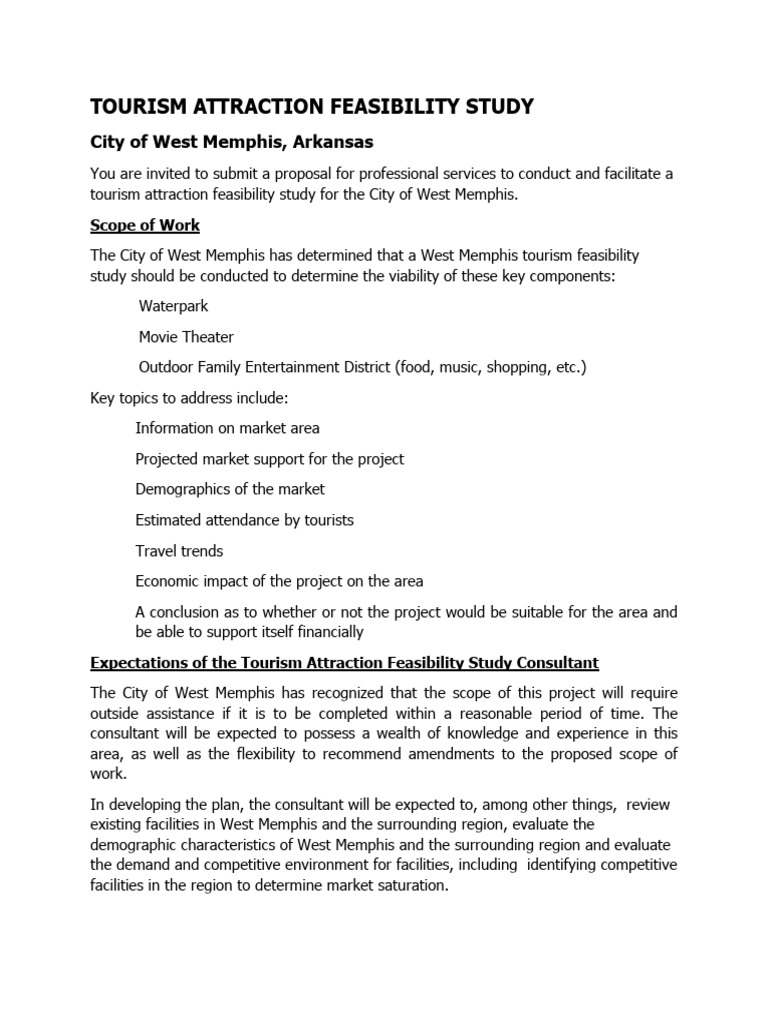 Tourism Attraction Feasibility Study Final | PDF | Tourism | Feasibility Study