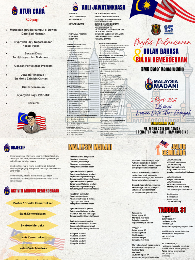 Brosur Pelancaran Bulan Merdeka 2024 | PDF