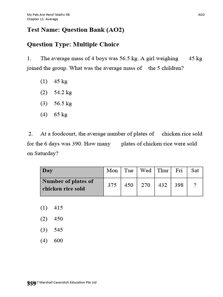 51 MPAH 5B 11 Question Bank AO2 | PDF | Mathematics