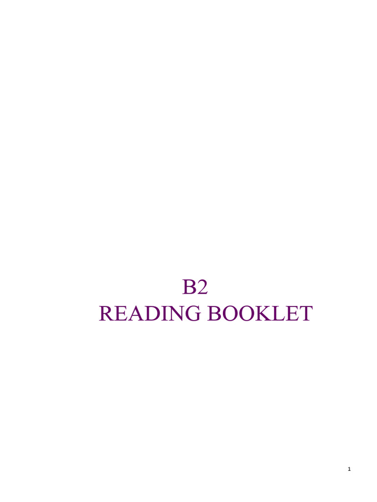 A2 English Reading Booklet | PDF | Advertising | Oil