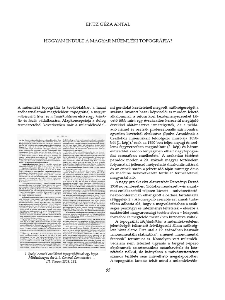 Hogyan Indult A Magyar Muemleki Topograf | PDF