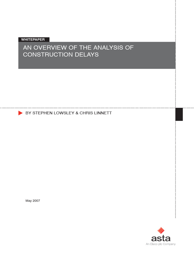 Delay Analysisin Construction | PDF | Methodology | Data