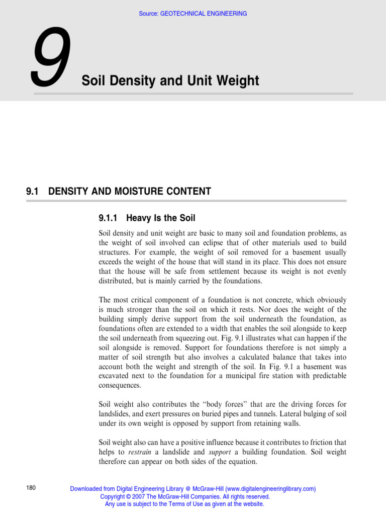 09_Soil Density and Unit Weight | PDF | Density | Soil
