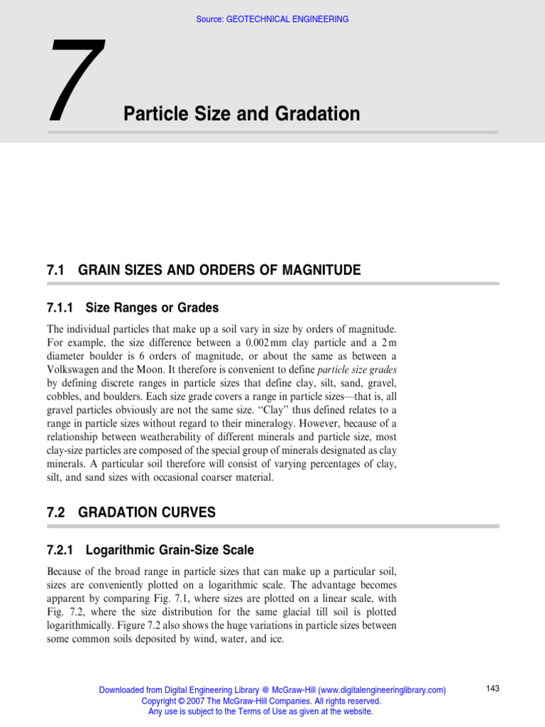 07 - Particle Size and Gradation | PDF | Silt | Sand