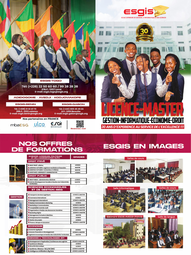 Prospectus ESGIS Togo 2024 | PDF