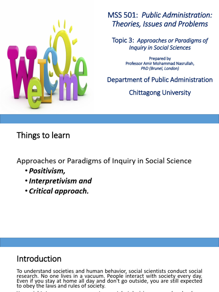 Social Science Inquiry Paradigms Explained | PDF | Critical Theory ...