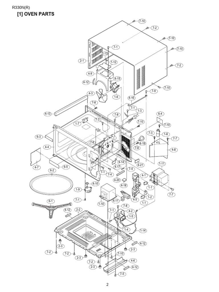 Sharp Microwave Oven - Parts R-330Y - R330Y Consumer | PDF