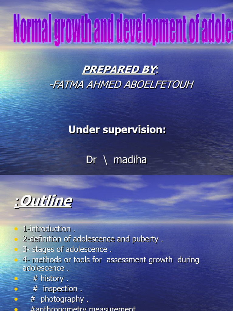 Normal Growth of Adolescent | PDF | Adolescence | Puberty
