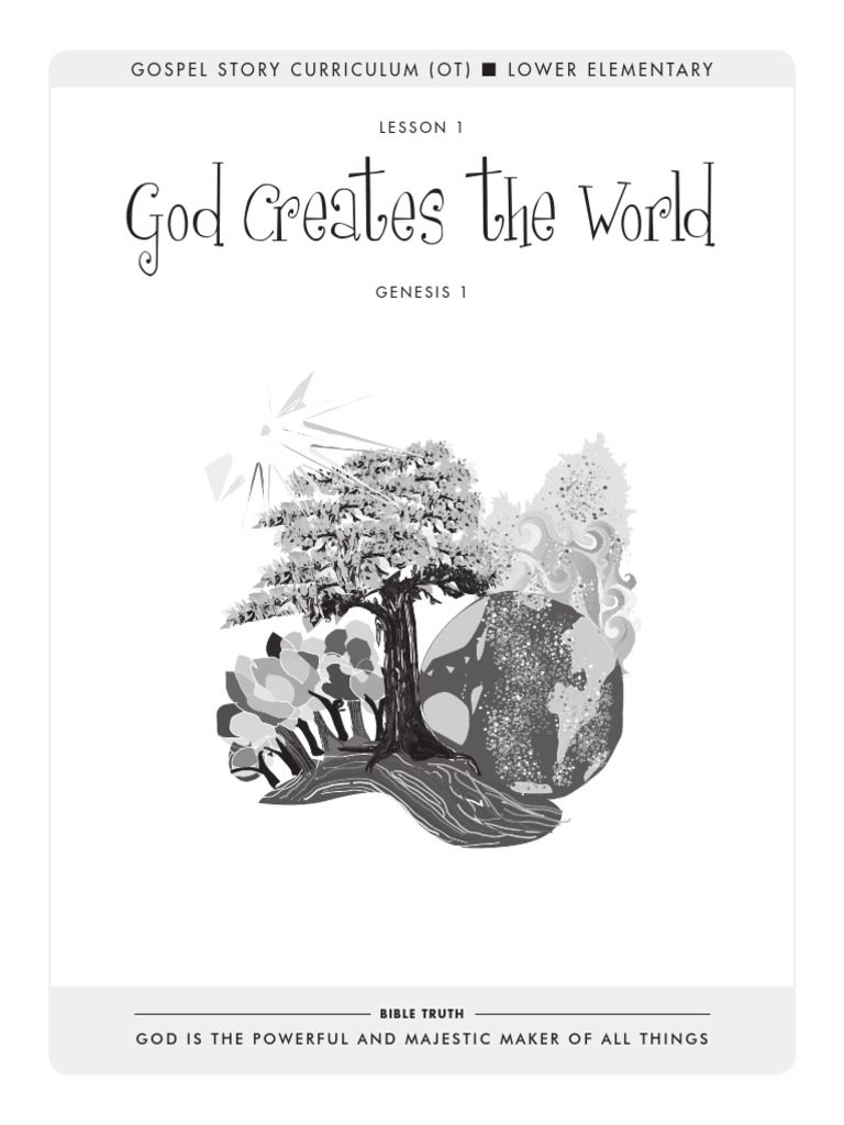 God Creates The World LE-1 | PDF | Genesis Creation Narrative ...