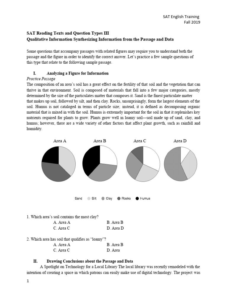 SAT Reading Texts and Question Types III | PDF | Soil | Tuna