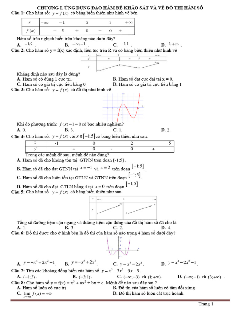 Bài Tập Nhận Biết Chương KSHS | PDF