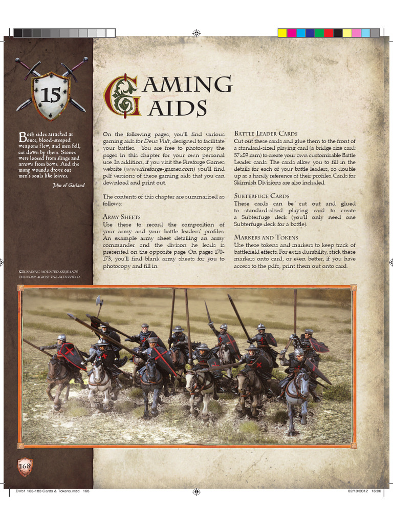 Deus Vult Gaming Aids | PDF | Military
