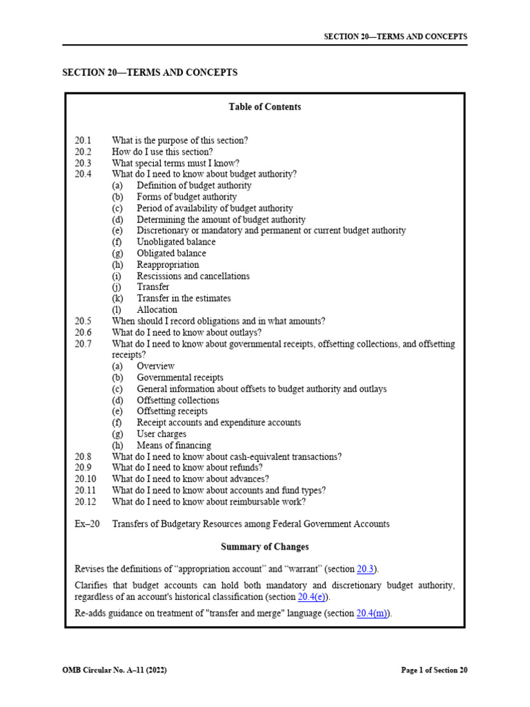 Section 20-Terms and Concepts | PDF | Paygo | Government Budget Balance