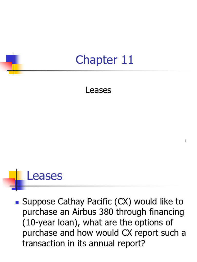 topic3_Chapter 11_leases | PDF | Lease | Depreciation