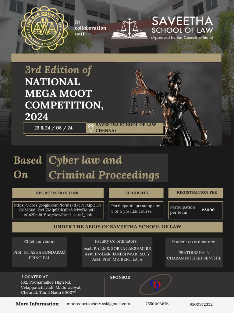 Moot Brochure 2024 | PDF | Mootness | Legal Education