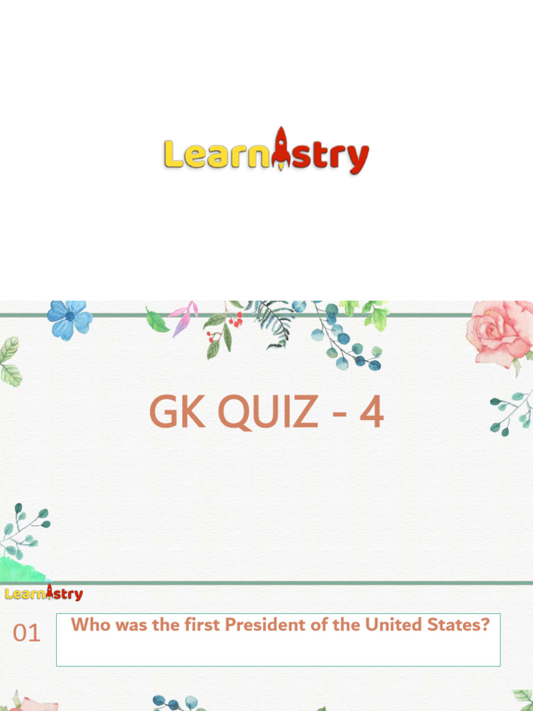 GK Quiz - 4 (L2) | PDF | Banking | Banks