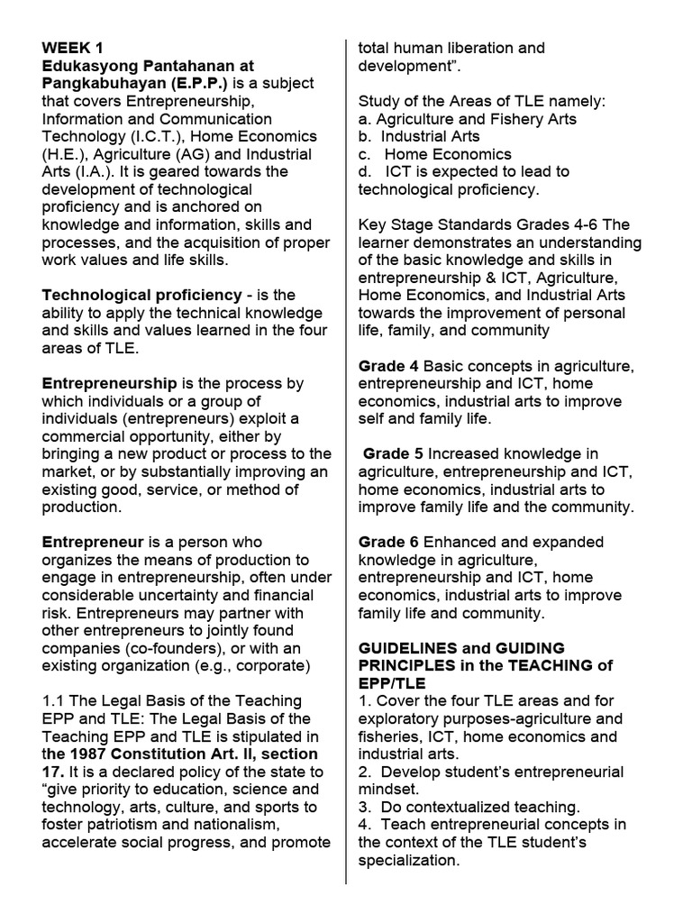 Tle Reviewer | PDF | Entrepreneurship | Hygiene