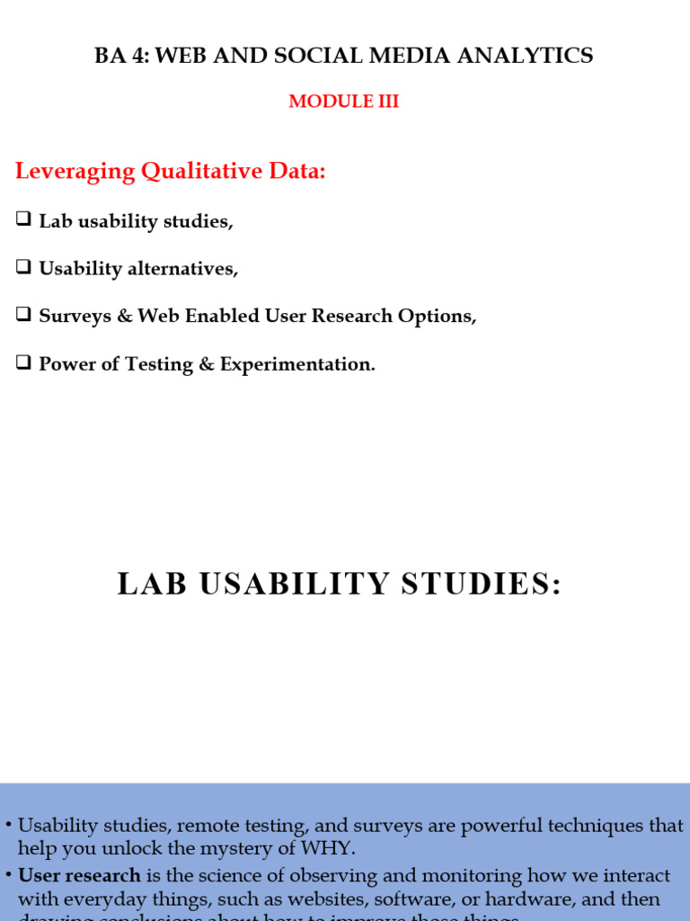 BA 4 Module 3 | PDF | Usability | Computing