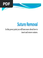 Suture Removal | PDF | Surgical Suture | Wound