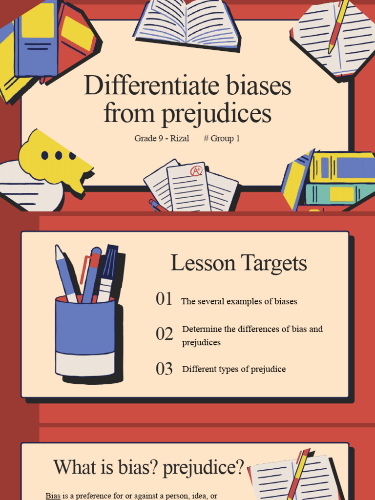 Differentiate Biases From Prejudices 1 | PDF | Bias | Prejudices