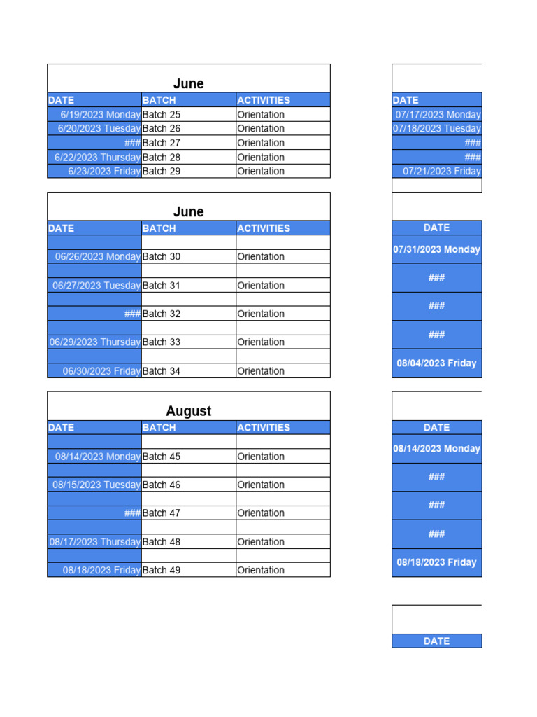 Updated Orientation Schedule | PDF