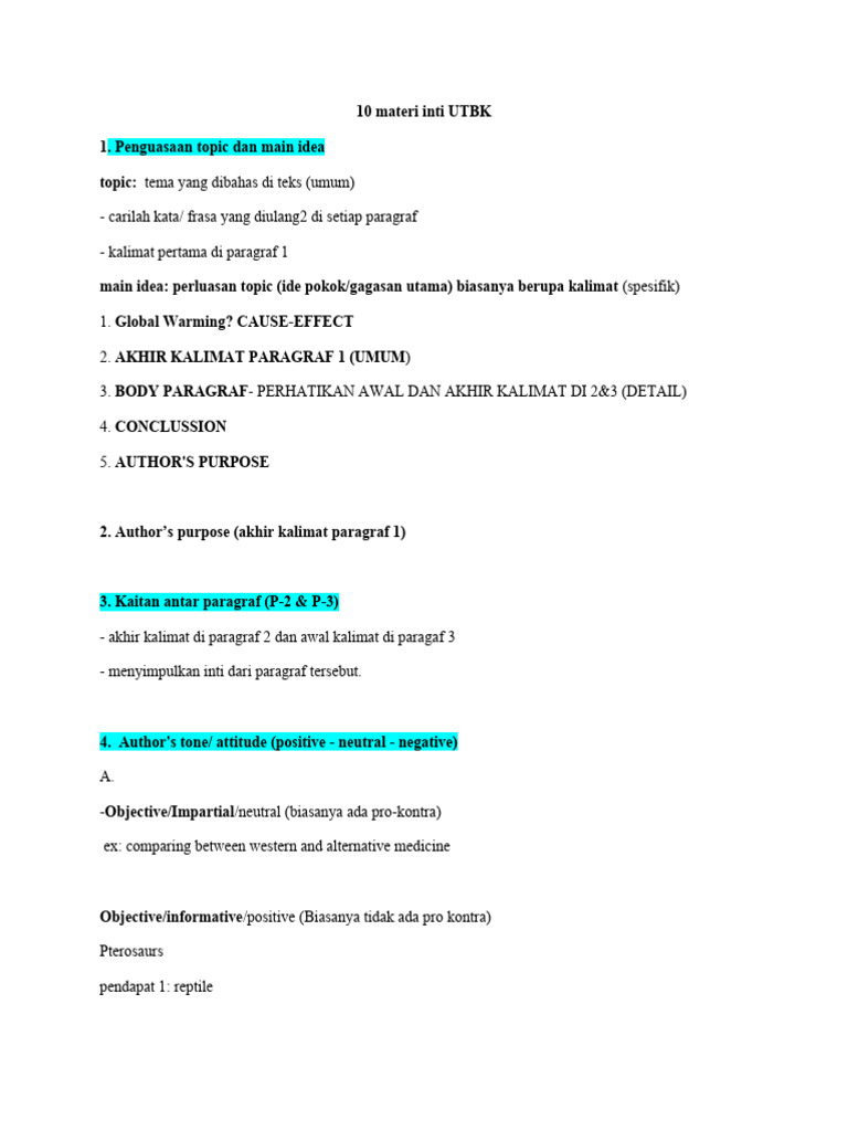 10 Materi Wajib Di UTBK | PDF | Adjective | Clause