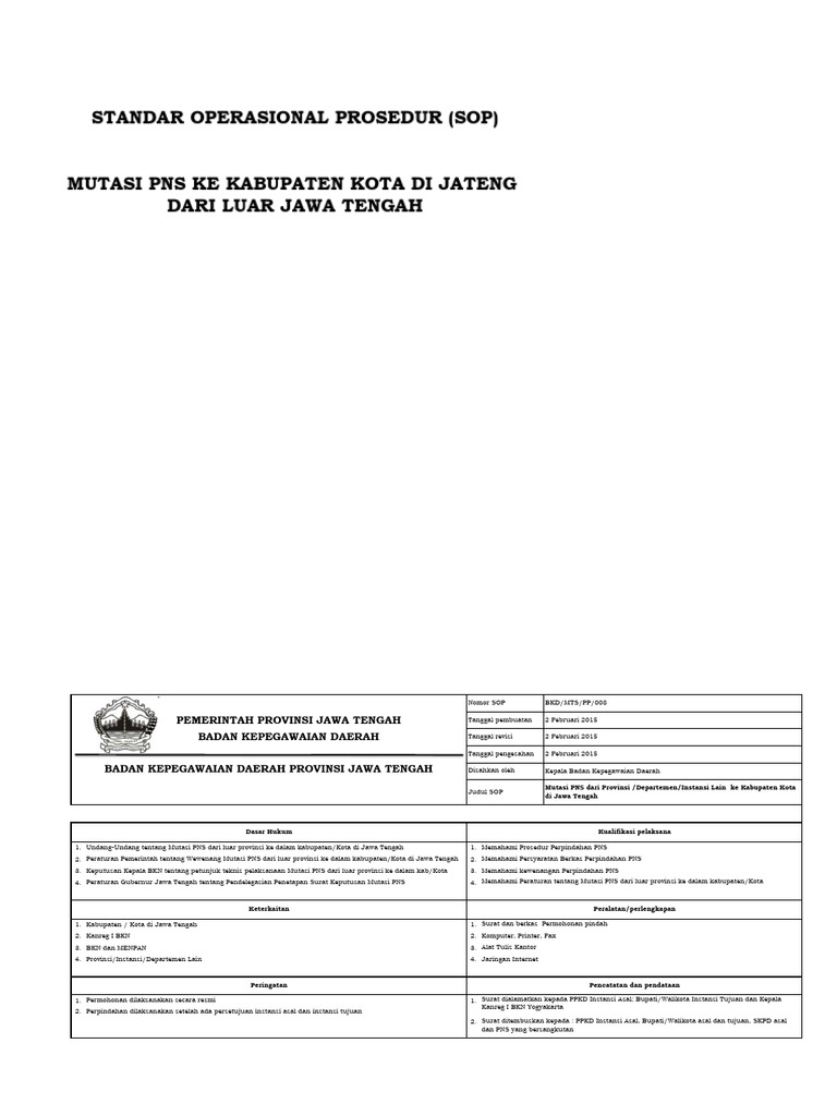Sop Mutasi | PDF