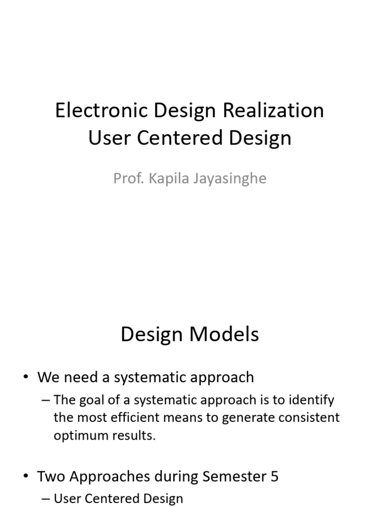 User Centered Design | PDF | Prototype | Design