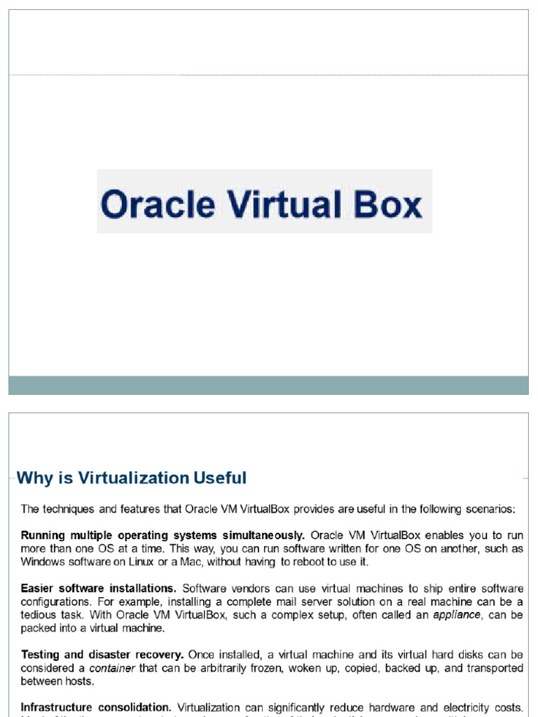 1 Windows10 Oracle VirtualBox | PDF