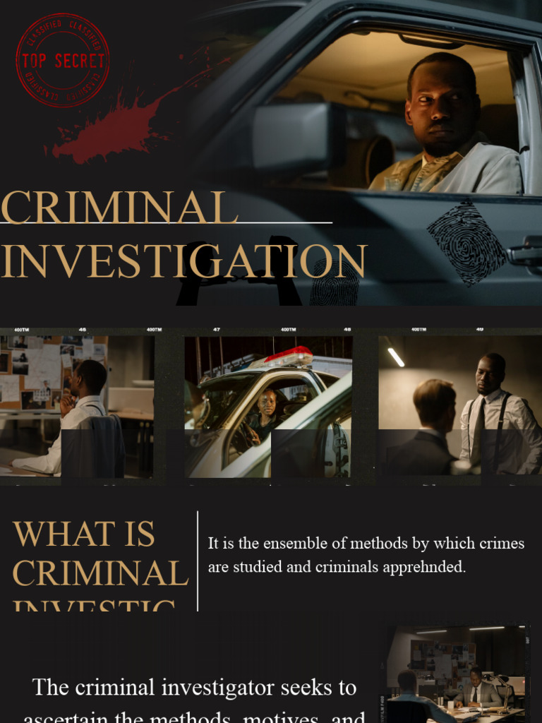 Overview of Criminal Investigation Methods | PDF | Arrest | Police