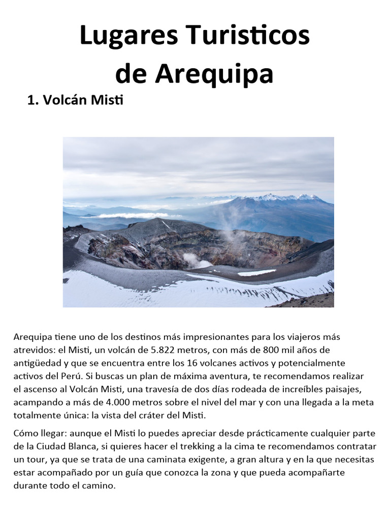 lugares de arequipa | PDF
