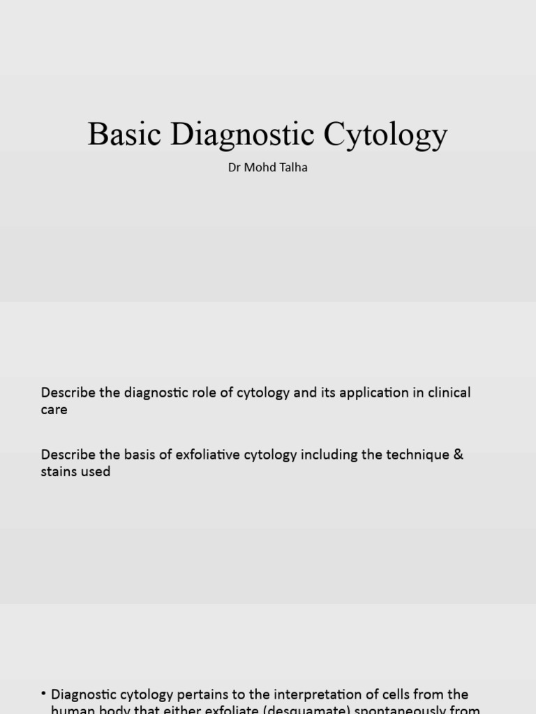 Basic Diagnostic Cytology | PDF | Cytopathology | Pathology