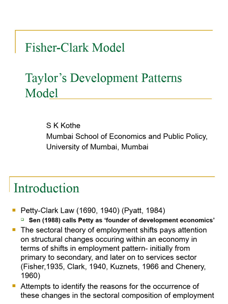 Clark - Fisher Model | PDF | Consumption (Economics) | Demand