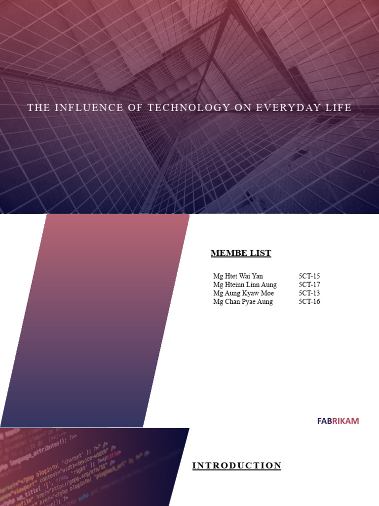 The Influence of Technology On Everyday Life | PDF | Social Media ...
