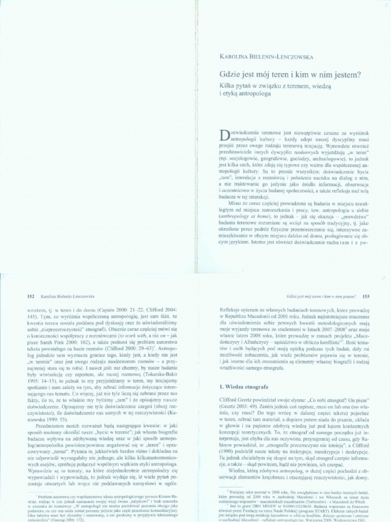 Bielenin-Lenczowska K., Gdzie Jest Mój Teren... | PDF