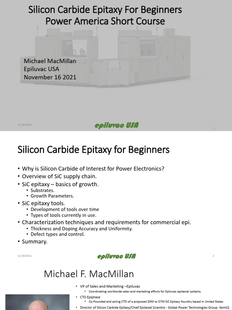 Silicon Carbide Epitaxy For Beginners McMillan v2 Share | PDF | Wafer (Electronics) | Epitaxy