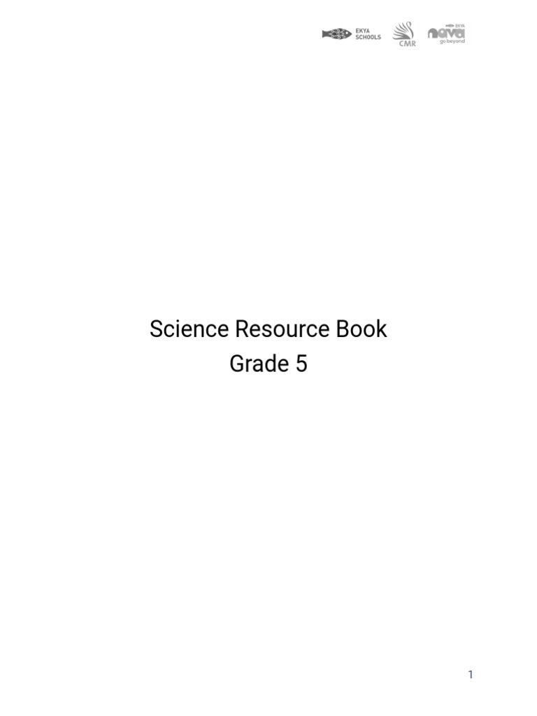 Grade 5 Science Resource Guide | PDF | Atoms | Weight