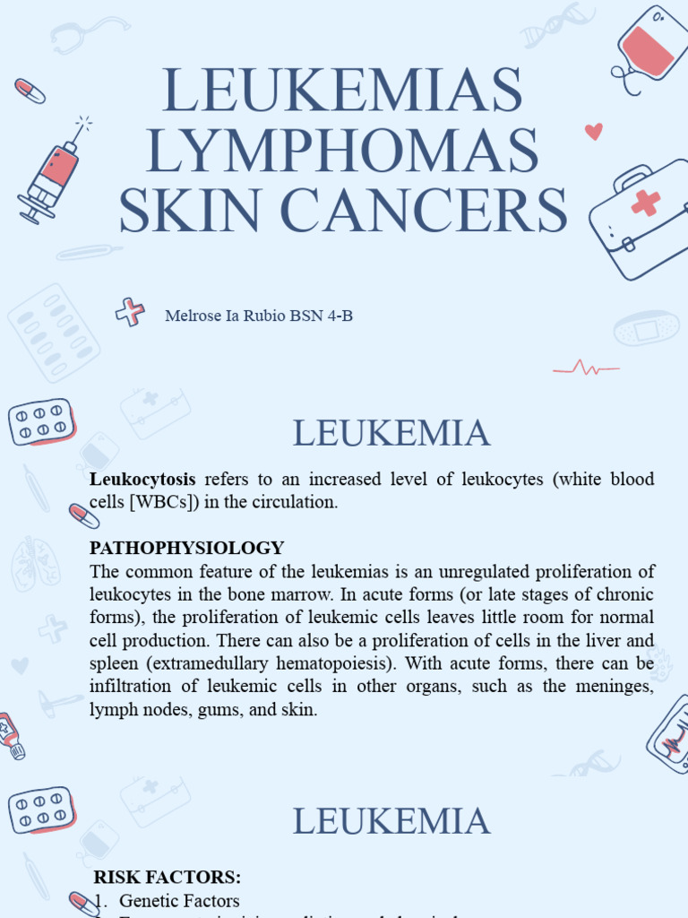 Leukemia Lymphoma Skin Cancers Rubio | PDF | Leukemia | Lymphoma
