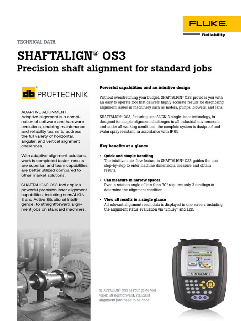 SHAFTALIGN-OS3 Data-Sheet 4 DOC 21-402 en | PDF | Computer Keyboard | Reliability Engineering