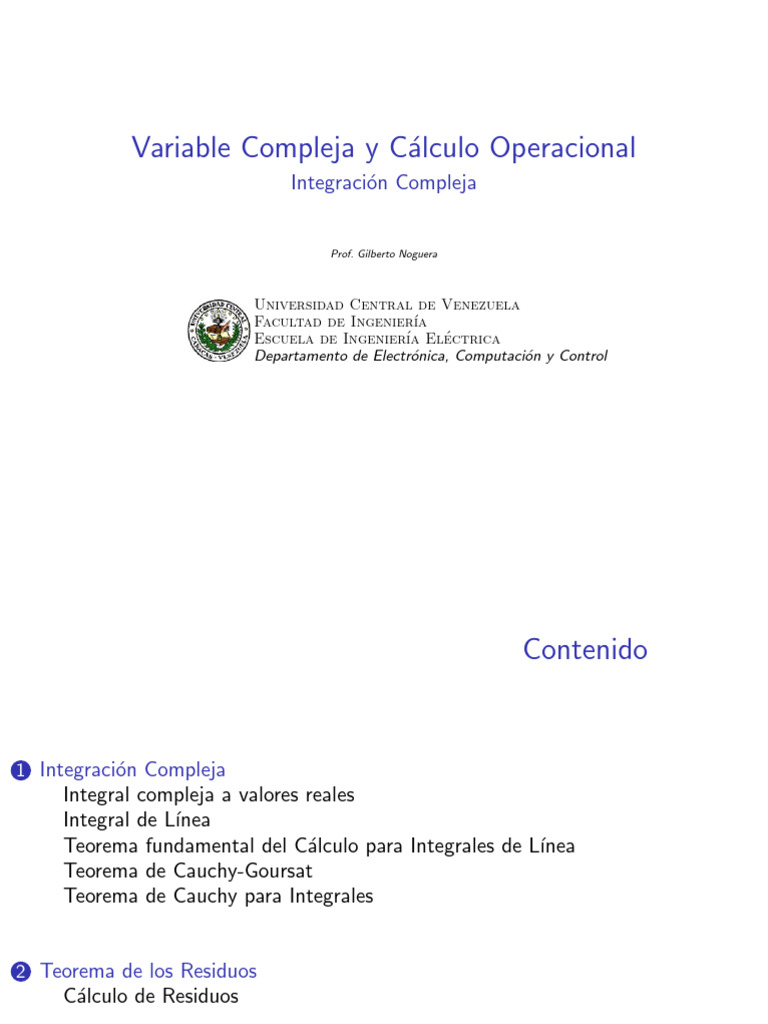 Integración Compleja | PDF | Integral | Análisis complejo