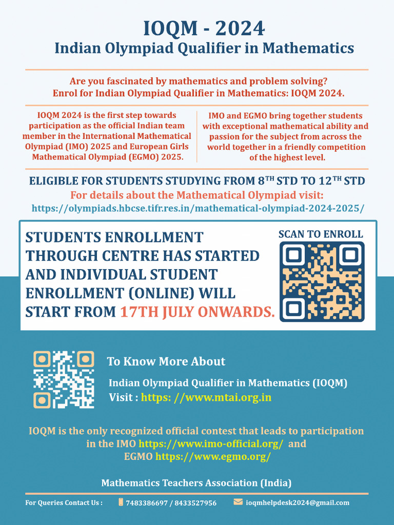 IOQM 2024 Poster | PDF