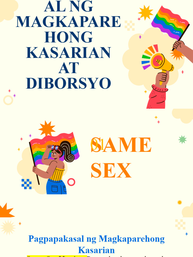 Aralin 14 Pagpapakasal NG Magkakaparehong Kasarian at Diborsyo | PDF