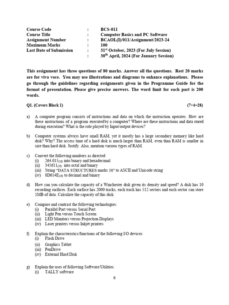 BCS 011 | PDF | Computer Network | Internet Protocol Suite